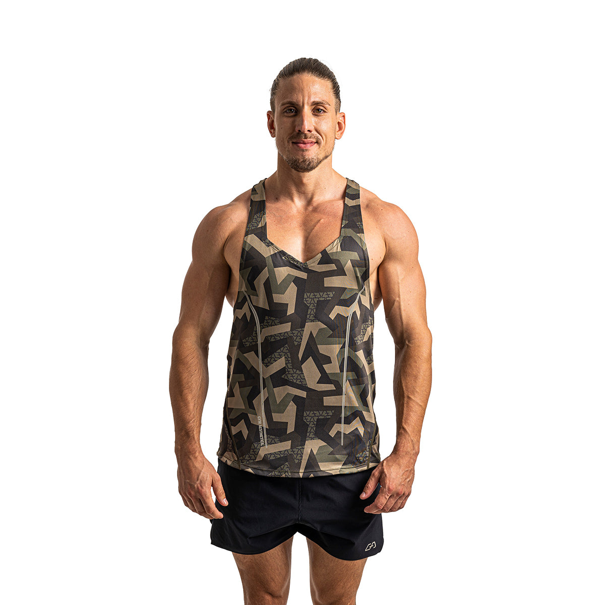 Training Camo Stringer Y-Back für Herren | Gym Aesthetics